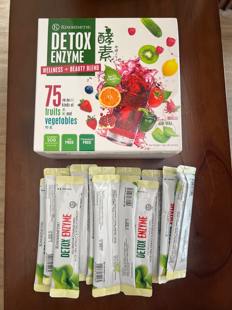 Kinohimitsu Detox Enzyme 1 box + 15 sachets, Health & Nutrition, Health ...