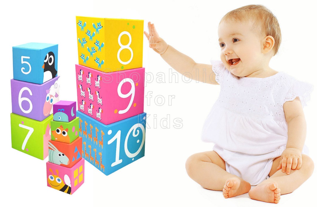 Lille Number Nesting and Stacking Blocks, Hobbies & Toys, Toys & Games ...