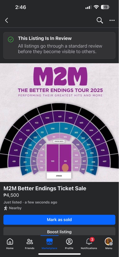 M2M Happy Endings Concert May 2 Section 216, Tickets & Vouchers, Event ...