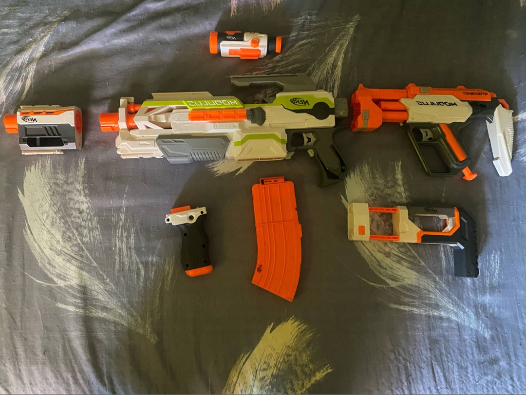 Nerf modulus ECS-10 with attachment battery operated, Hobbies & Toys ...