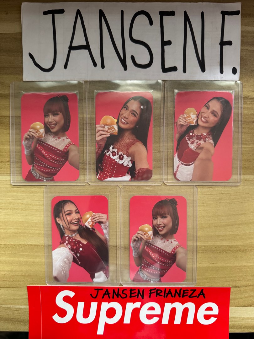 OFFICIAL JOLLIBEE X BINI PHOTOCARDS / JOLLIBINI PHOTOCARDS / JOLLIBINI ...