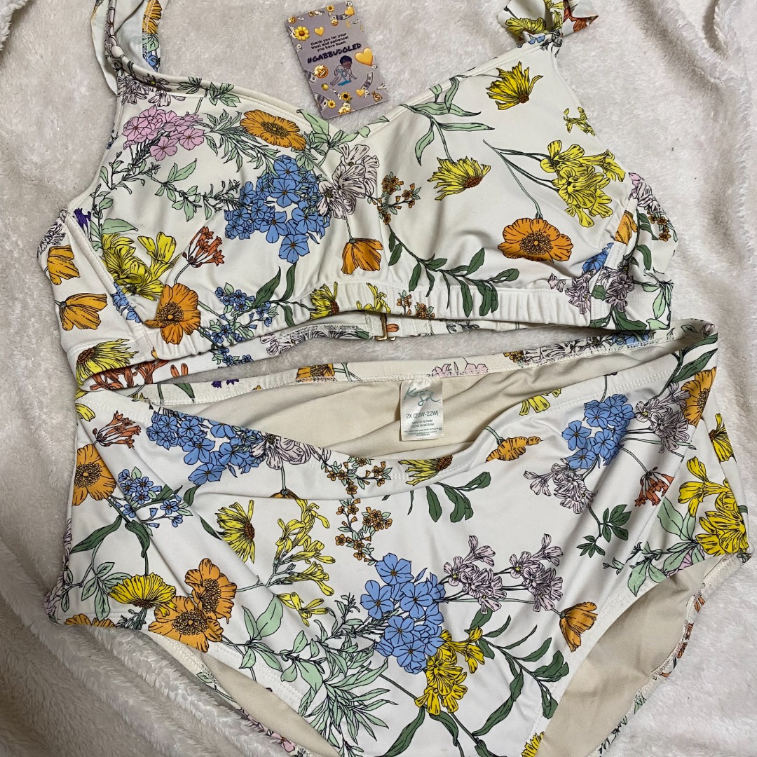 Plus Size Kona Sol Swimsuit [US-Imported] Two Piece Bikini Top & Bottom ...