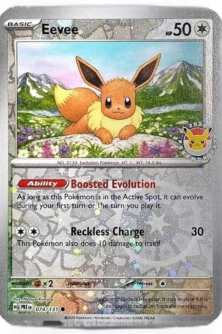 Pokemon Eevee 074/131 Cosmos Promo Holo Pokemon Day 2025, Hobbies ...
