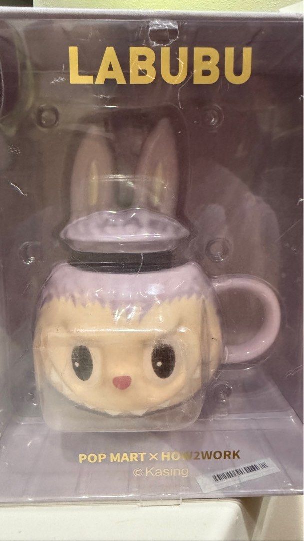POPMART How2work The Monsters LABUBU Mug Purple Ceramics Cup Action ...