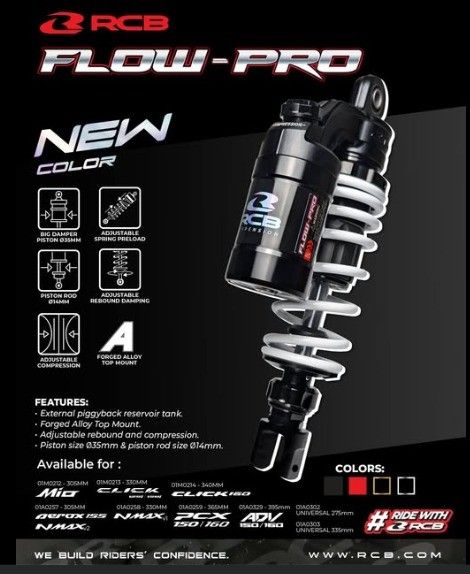 SUPER PRICE. RCB FLOW PRO SUSPENSION FOR AEROX AND NMAX WITH ...