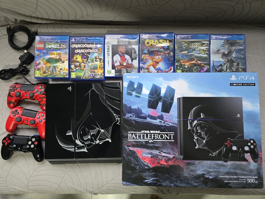 PS4 Console Star Wars Battlefront Limited Edition + 3 PS4 controllers ...
