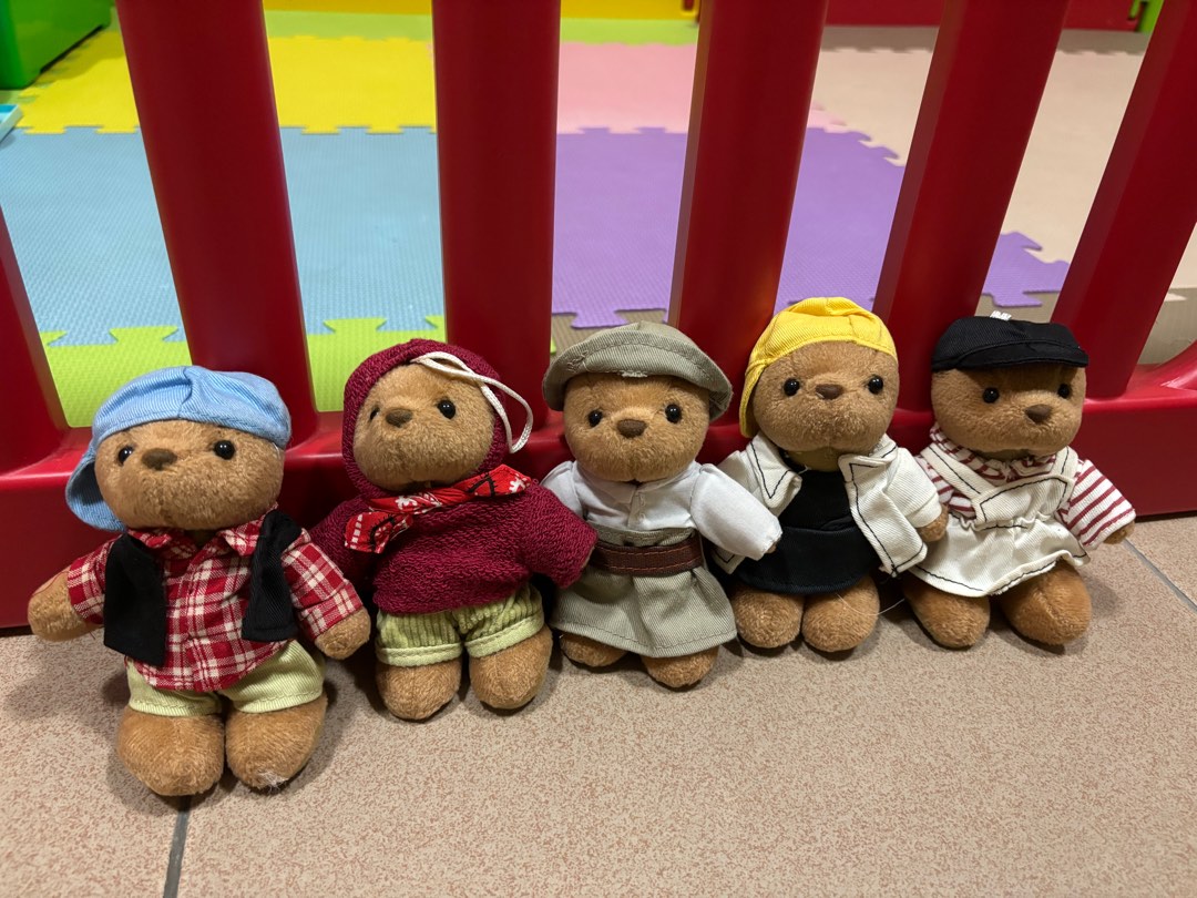 *Set of 5* Vintage mini bear plush, Hobbies & Toys, Toys & Games on ...