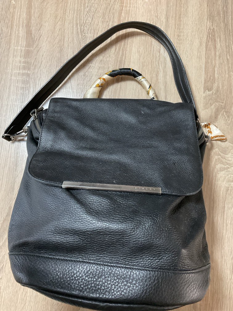 SISLEY Pebbled leather black Two way laptop bag, Women's Fashion, Bags ...