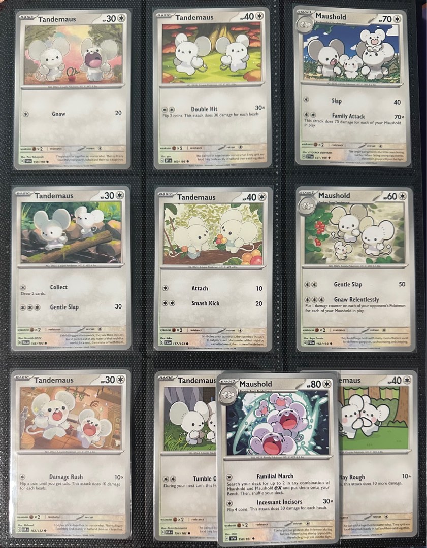 Tandemaus & Maushold (10 cards) Cute Pokemon TCG Scarlet & Violet ...
