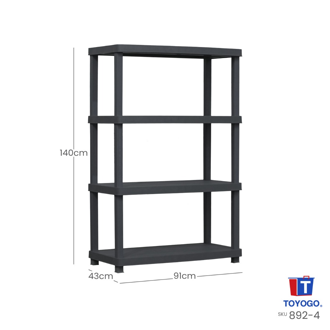 TOYOGO 4-5 TIER SHELVING RACKS DIY (892-4/892-5), Furniture & Home ...