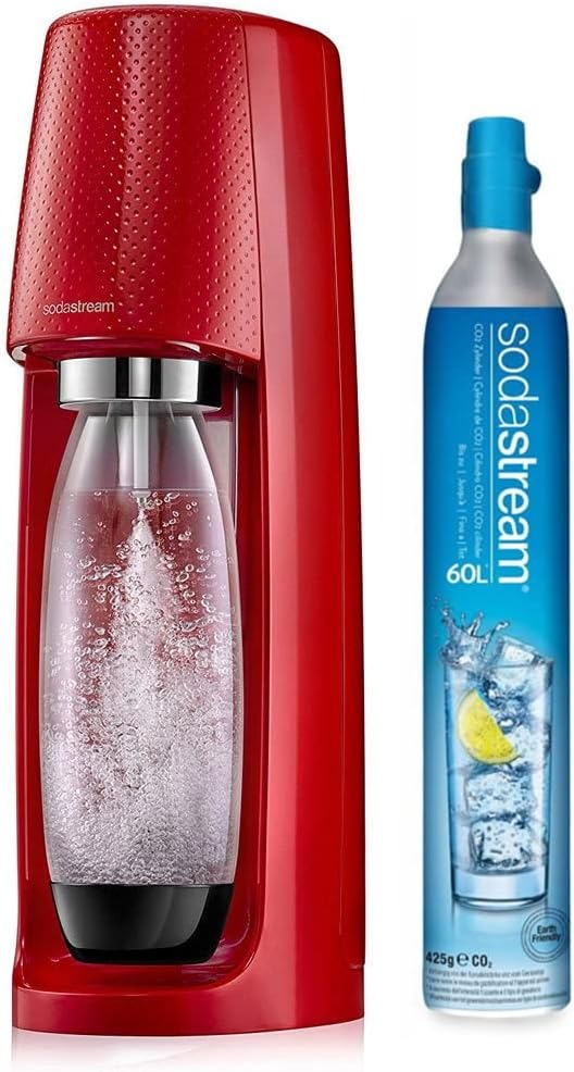 TP-SodaStream Spirit Red Sparkling Water Maker, 2.8 kg, Furniture ...