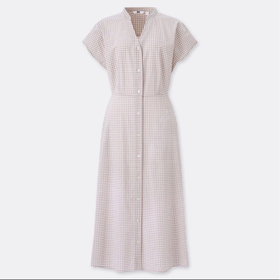 Uniqlo button down gingham dress, Women's Fashion, Dresses & Sets ...