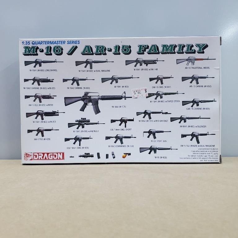 全新絕版 Dragon威龍 3801 (1992年)-1/35-M-16 / AR-15 軍需品系列 / M-16 / AR-15 ...