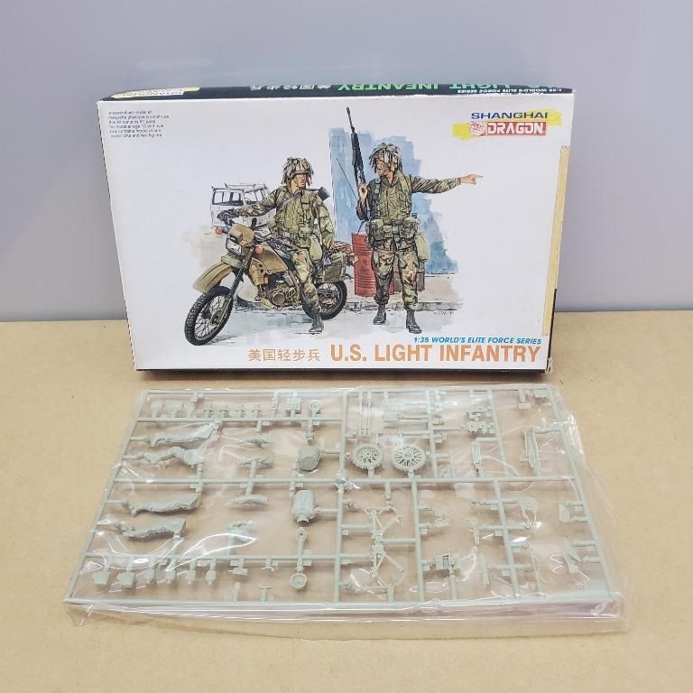 全新絕版 Dragon 威龍 3009 (1997年)-1/35-美國輕步兵-世界精英部隊系列 / U.S. Light Infantry ...