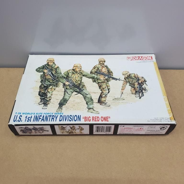 全新絕版 Dragon 威龍 3015 (1992年)-1/35-美國第1步兵師"大紅一號"-世界精英部隊系列 / U.S. 1st ...