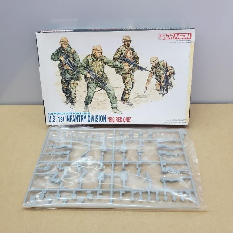 全新絕版 Dragon 威龍 3015 (1992年)-1/35-美國第1步兵師"大紅一號"-世界精英部隊系列 / U.S. 1st ...