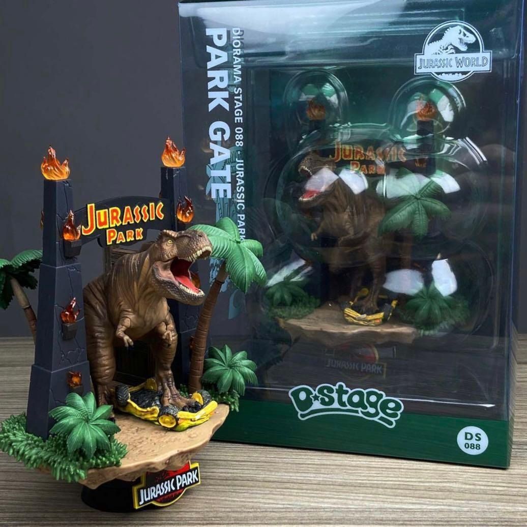 野獸國 DS-088 侏羅紀公園 景品 經典大門 可亮燈 Jurassic Park gate 侏羅紀世界 恐龍 dinosaur 暴龍 ...