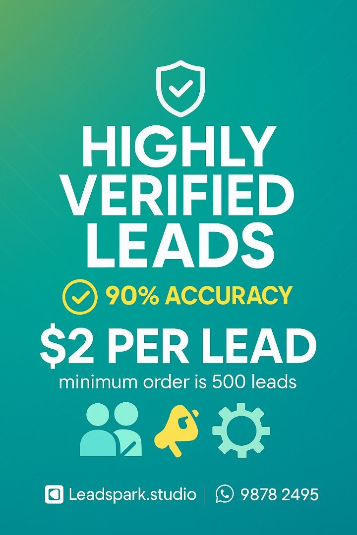 Highly Verified Leads – 90% Accuracy | Ready-to-Convert Contacts (All ...