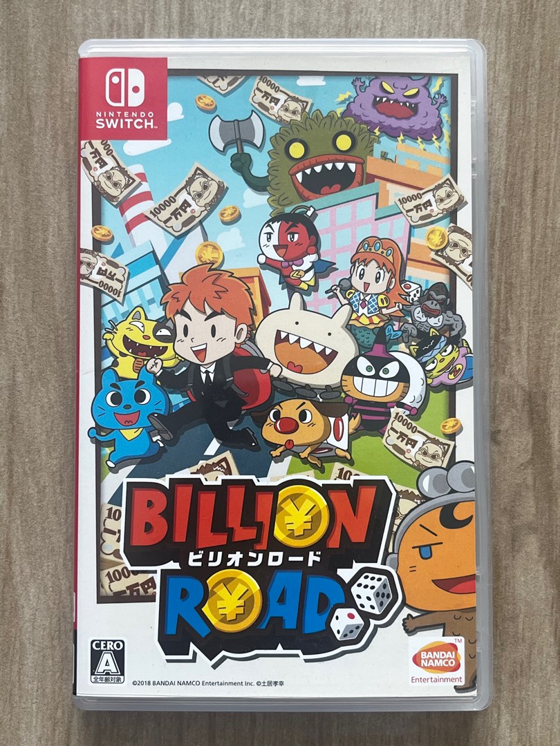 日版 NS NINTENDO SWITCH BANDAI NAMCO BILLION ROAD 億萬富翁之道 百萬富翁人生遊戲系列之作 大富翁棋盤式模擬益智遊戲, 電子遊戲, 電子遊戲 ...