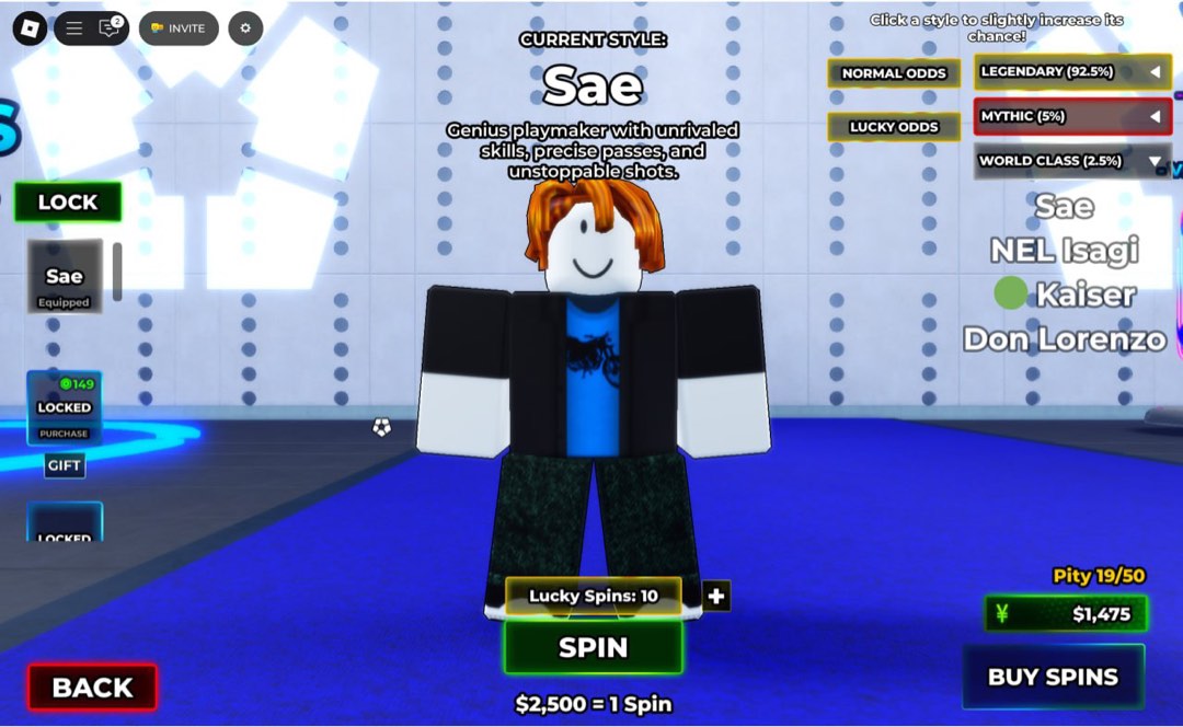 (UNBINDED) ROBLOX Blue lock rivals WORLD CLASS SAE style with prodigy ...