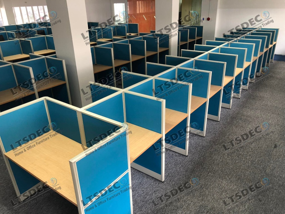 CROSS TYPE WORKSTATION OFFICE PARTITION, Furniture & Home Living ...