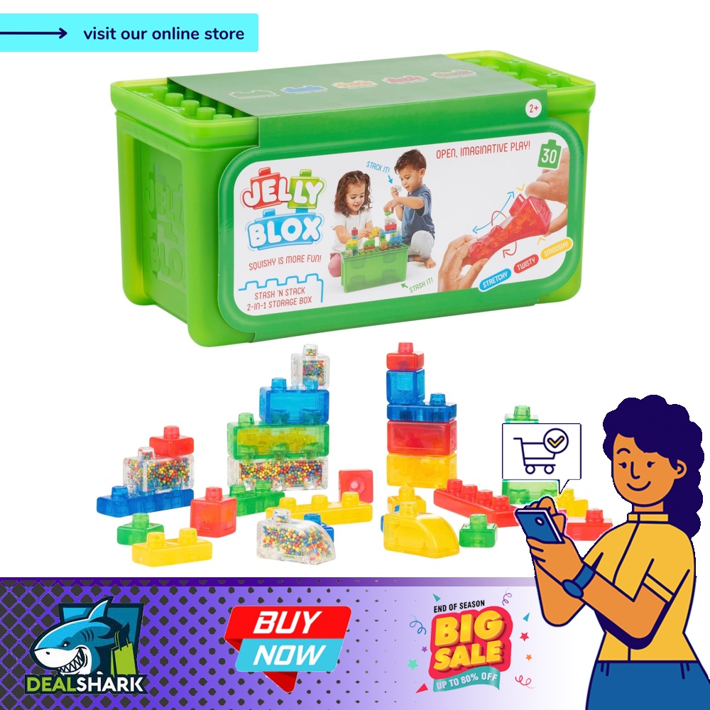 Goliath Jelly Blox Stash & Stack - 2-in-1 Storage Case, Hobbies & Toys ...