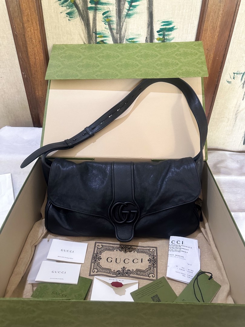 gucci aprodite medium all black 2024 butik indo beli 45 juta tas auth ...