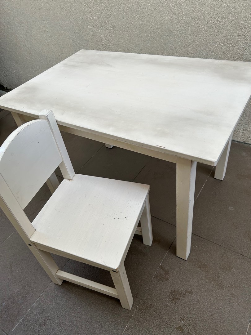 IKEA Sundvik Children Table and Chair, Furniture & Home Living ...