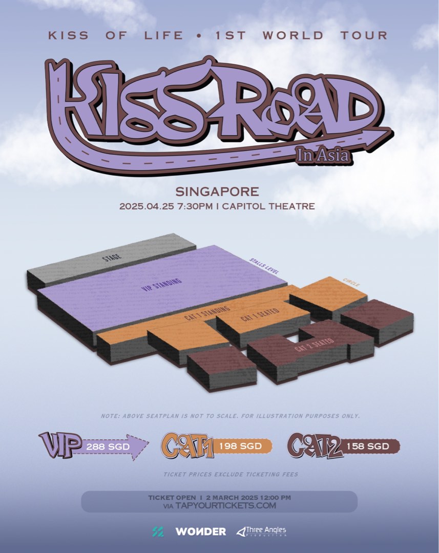 kiss of life kiof kiss road VIP ticket concert 25 april 2025 julie ...