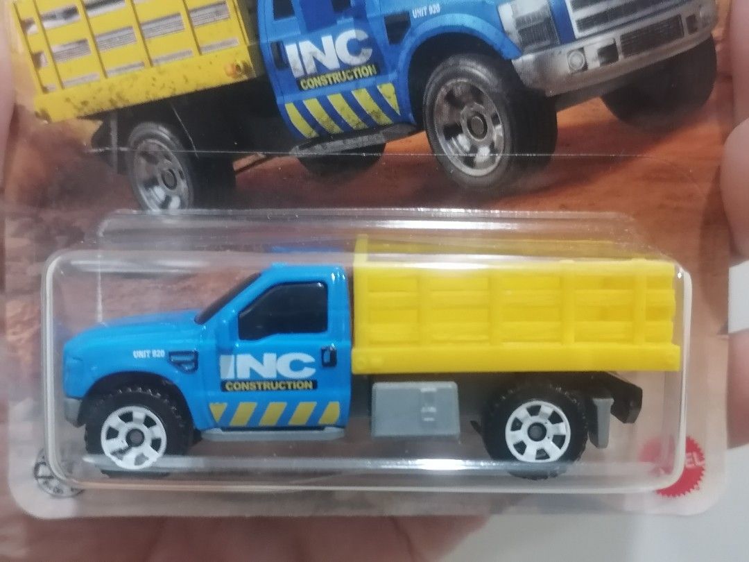 Matchbox 2025 Ford F350 Stake Bed Truck - Blue and Yellow - INC ...