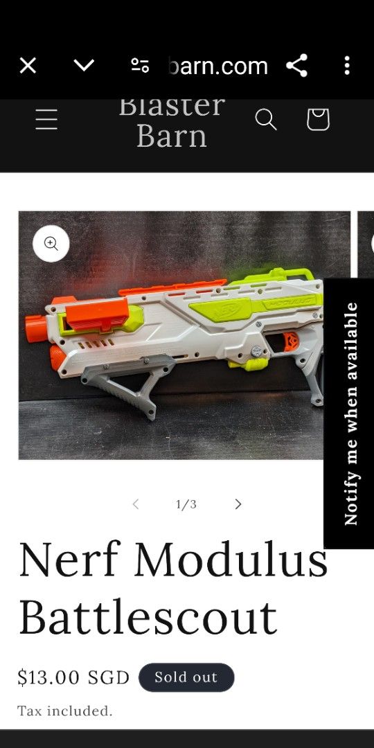 Nerf blaster toy modulus battlescout with the camera, Hobbies & Toys ...