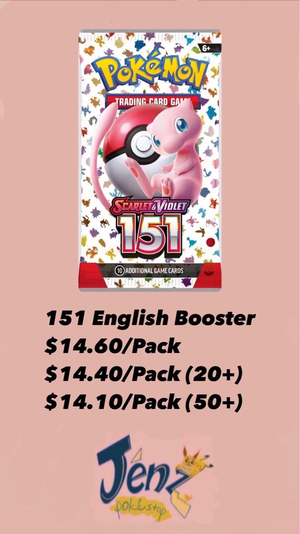 [READY STOCKED] Pokemon Scarlet & Violet English 151 Booster Packs ...