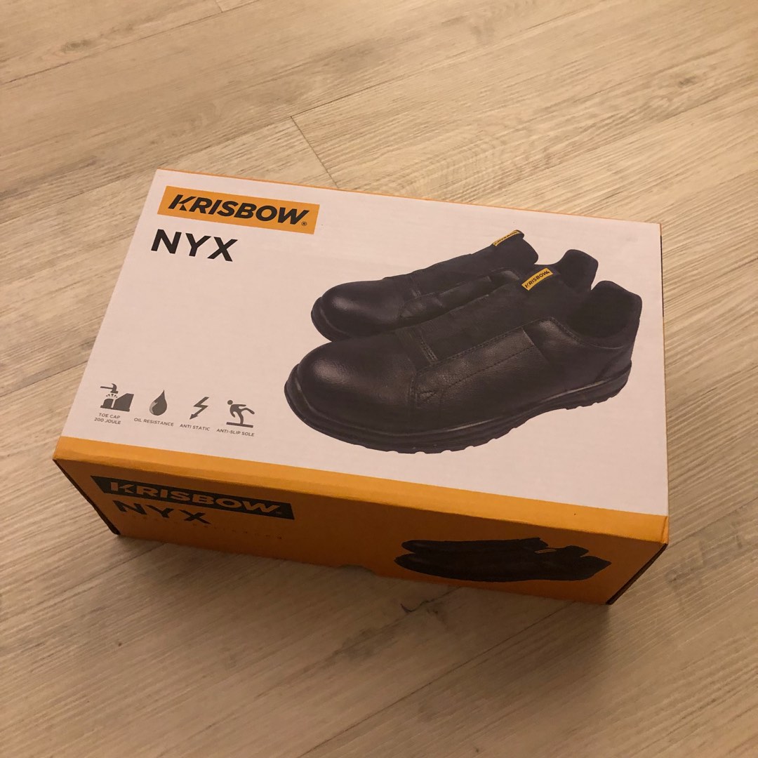 Safety Shoes Krisbow NYX ukuran 39, Fesyen Pria, Sepatu , Sepatu Boot ...