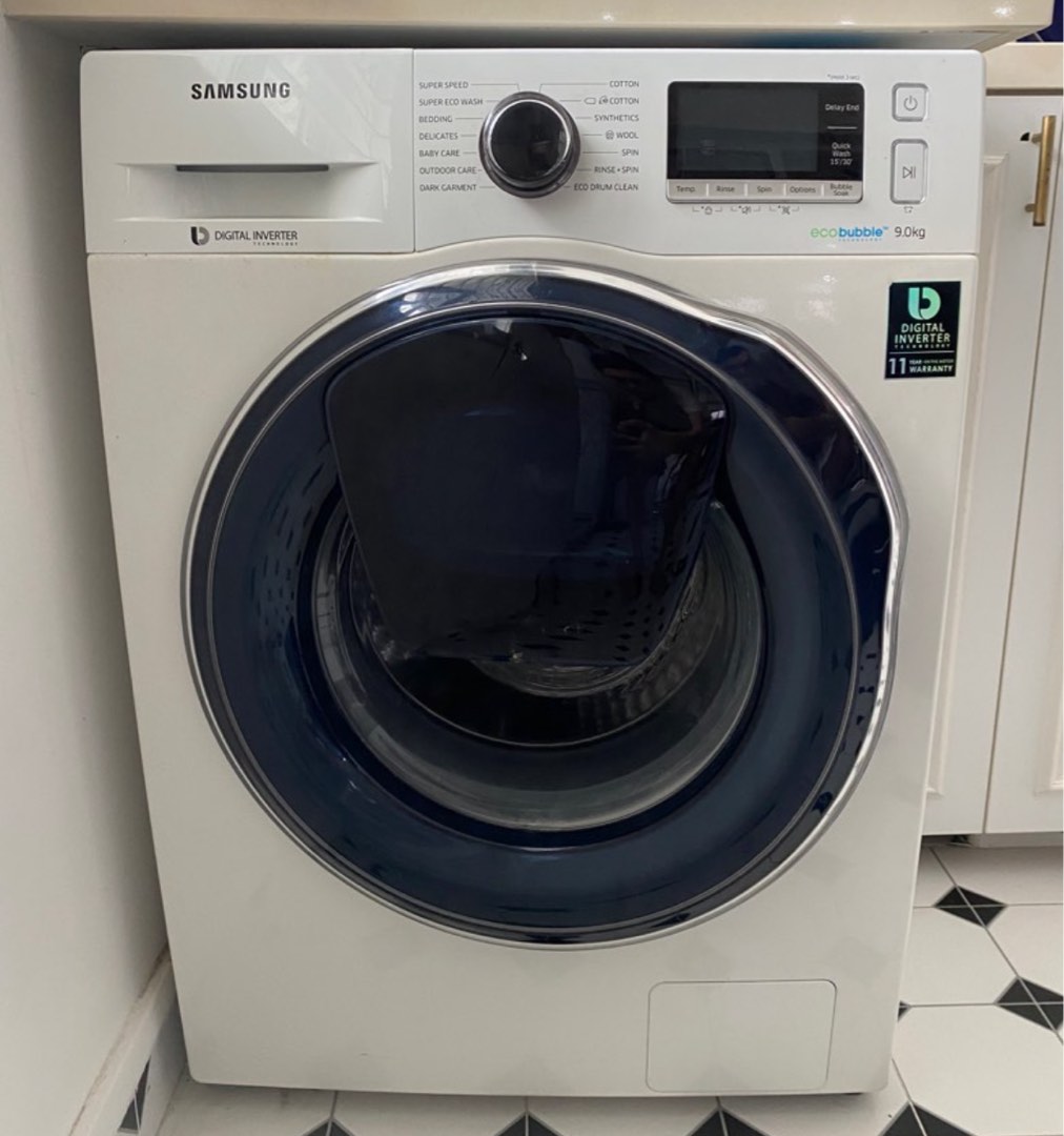 Samsung Washing Machine (9kg) add wash function, TV & Home Appliances ...
