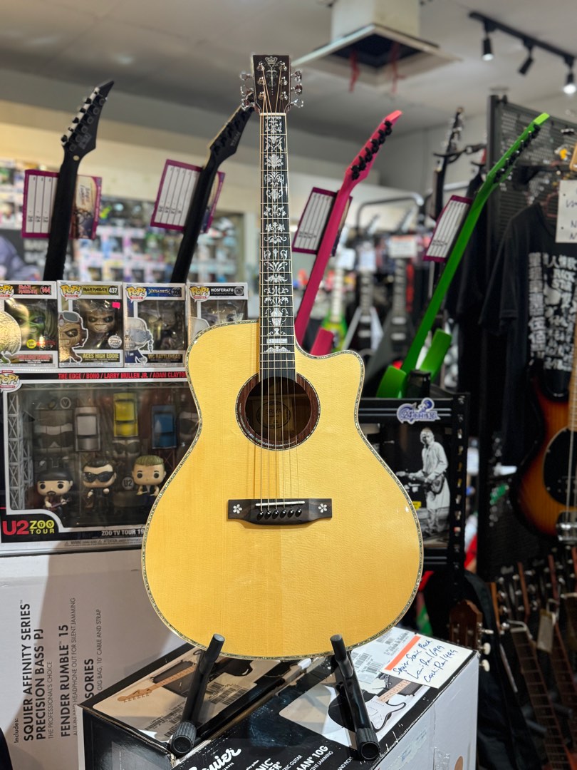 SRIYA Full Solid AC100 African Mahogany Acoustic Electric Guitar Pickup ...