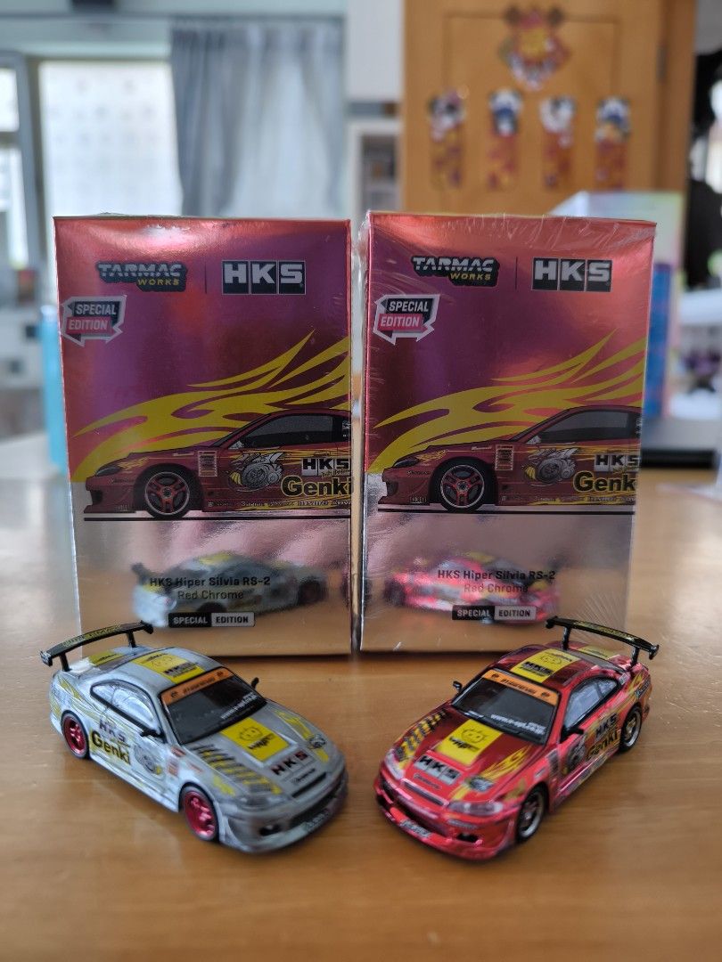 Tarmac 64 HKS Hiper Silvia RS-2 S15 Red Chrome TAS 2025 Special edition ...