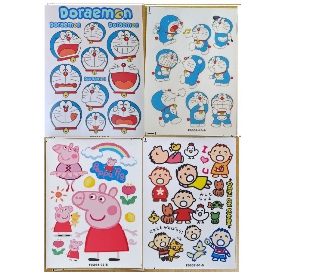 (WA64) Minna No Tabo 大口仔, Pepa Pig, Peppa Pig, Pappa Pig, 叮噹 Doraemon ...