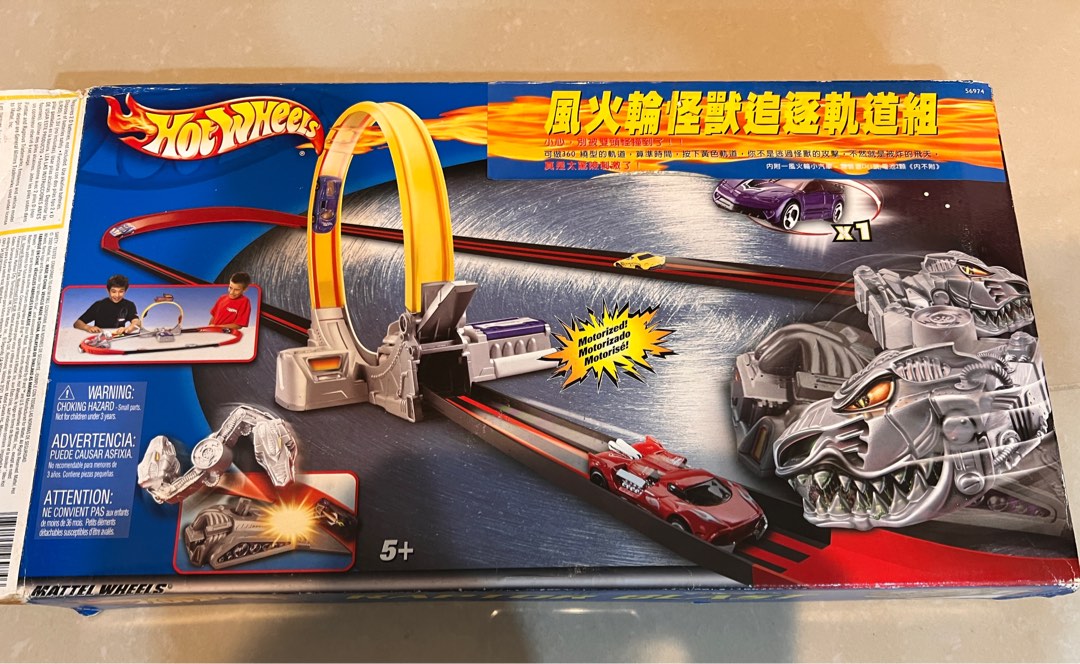 二手 風火輪 HOT WHEELS 怪獸追逐/speedtrap raceway軌道組, 書籍、休閒與玩具, 玩具、公仔、桌遊在旋轉拍賣