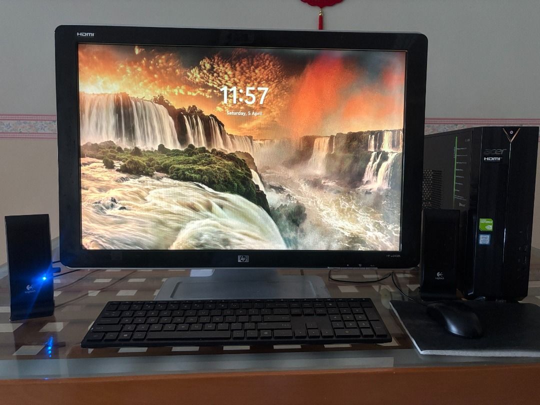 Acer mini CPU with Free 24" Hp Monitor & Logitech Speakers, Computers ...