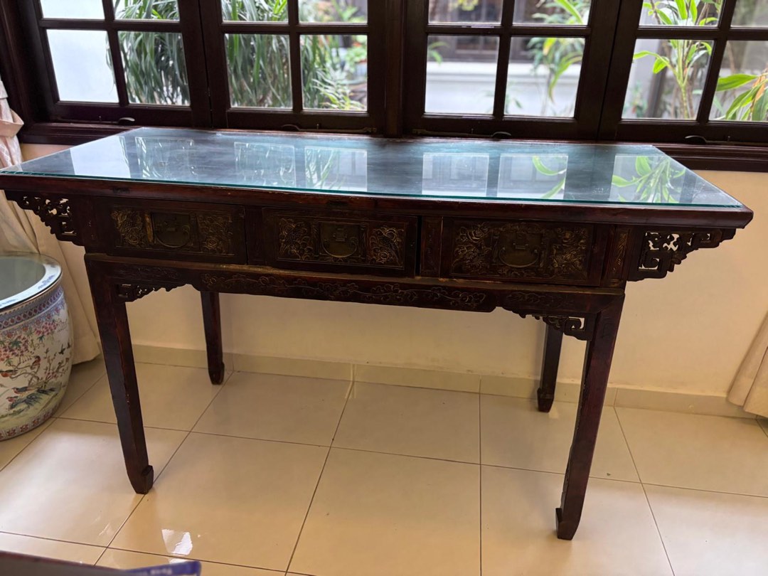 Antique Table (Chinese writing table), Furniture & Home Living ...