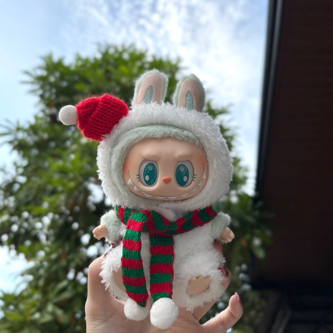 Baju Boneka Labubu Snowman Putih Unik V1 Macaron V2 Have A Seat Salju ...