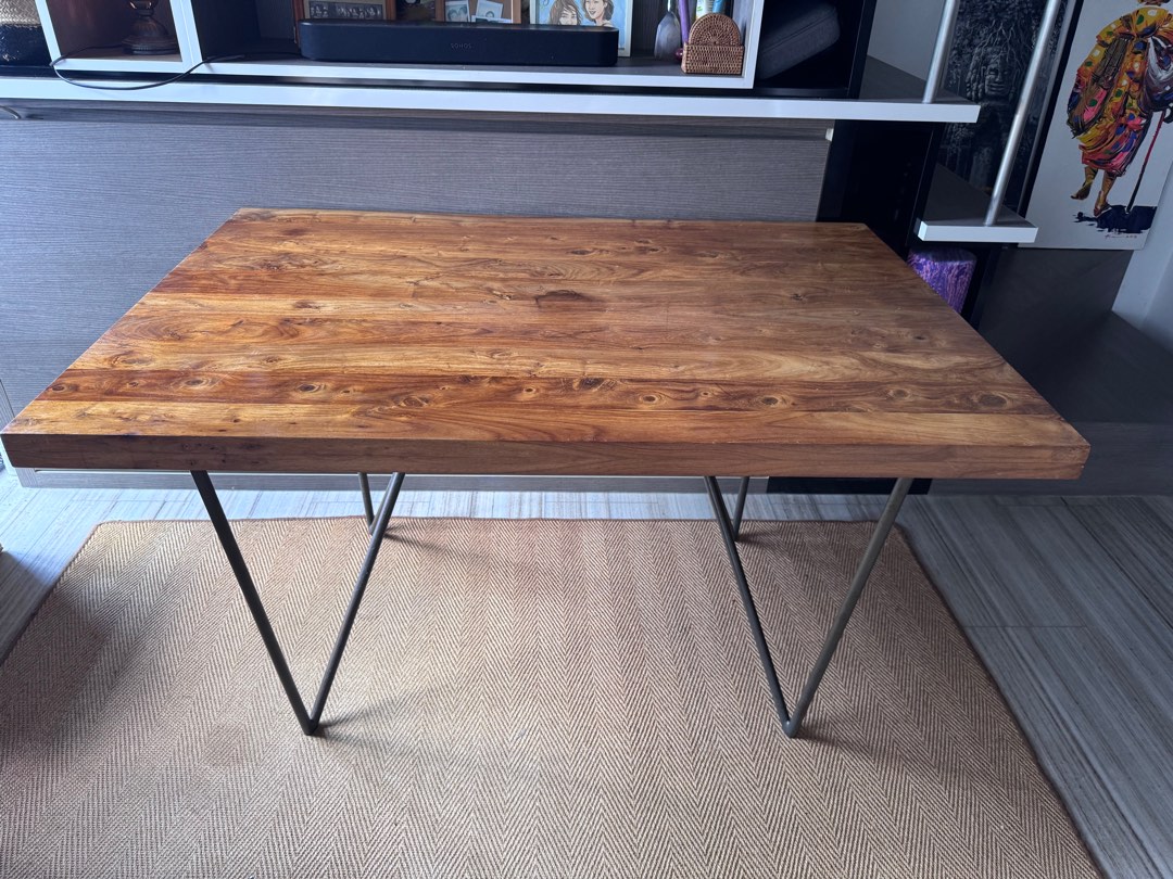 Beautiful Crate and Barrel Solid Wood Dining table, Furniture & Home ...