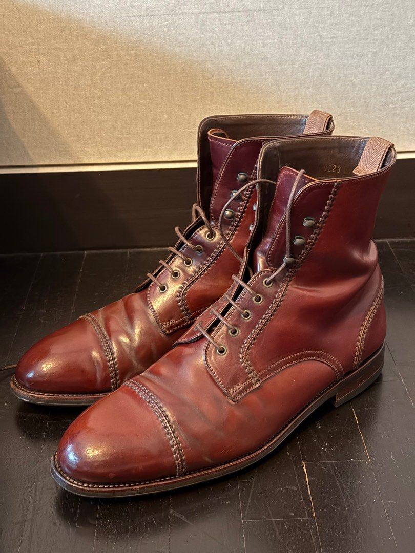 Carmina Shell Cordovan Horween Frankenstitch Boots UK10 Oscar Last ...