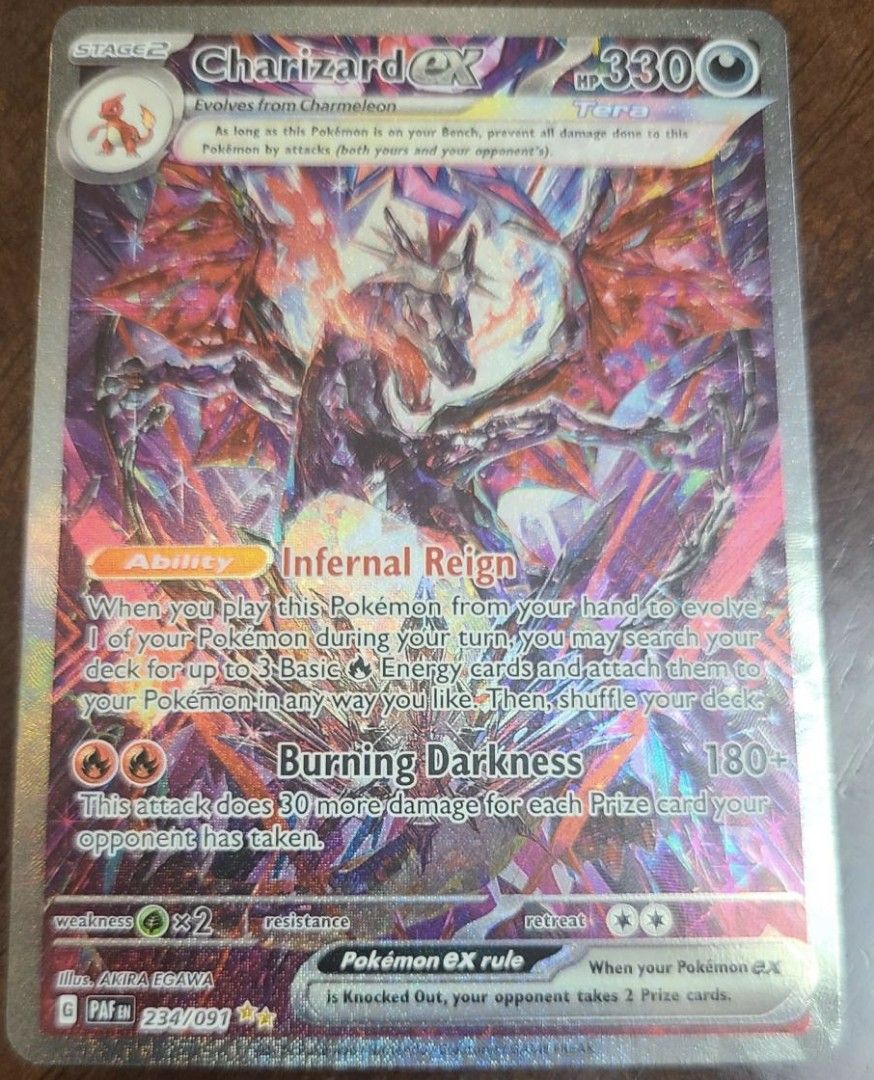 2X Charizard Ex Dark Tera Paldean Fates Authentic Pokémon card for sale ...