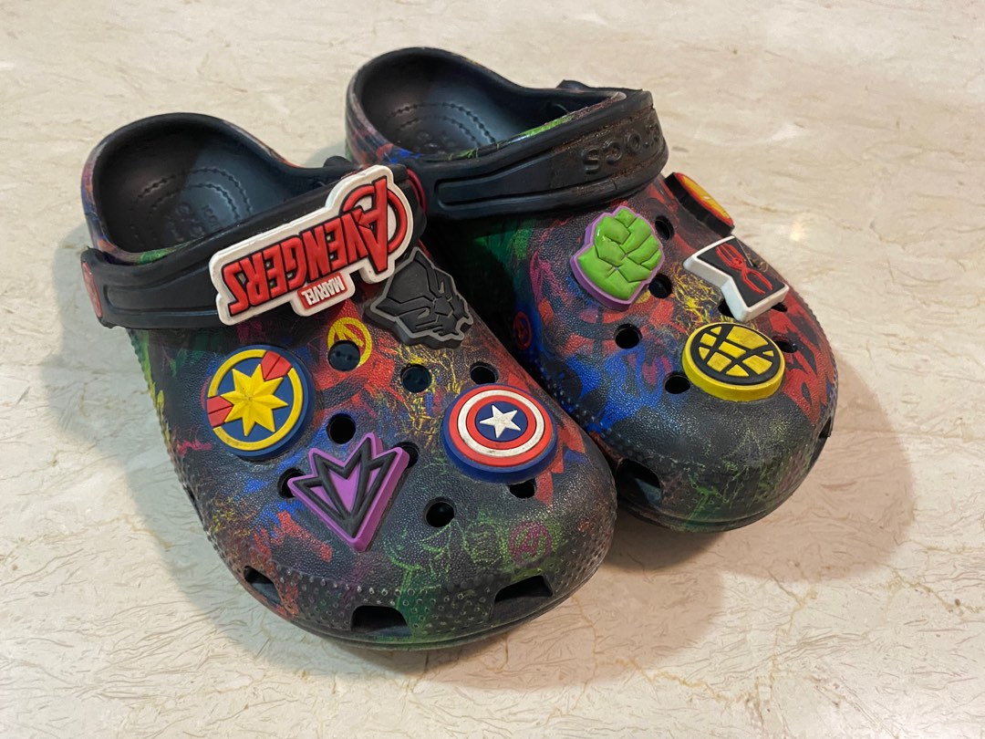 Crocs avengers for kids size C13, Babies & Kids, Babies & Kids Fashion ...
