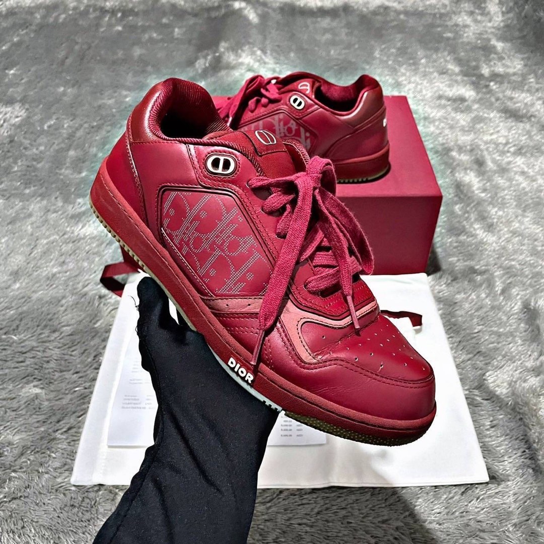 Dior Oblique B27 Red Galaxy Sneakers, Men's Fashion, Footwear, Sneakers ...