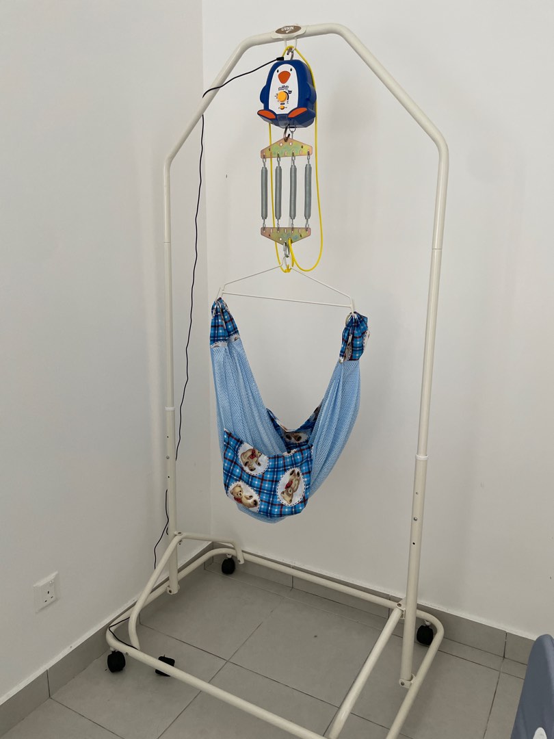 Electrical baby cradle with stand full set, Babies & Kids, Baby Nursery ...