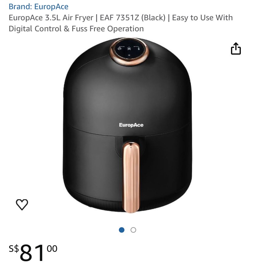 Almost brand new! Europace 3.5L Digital Air Fryer 1400W, TV & Home ...