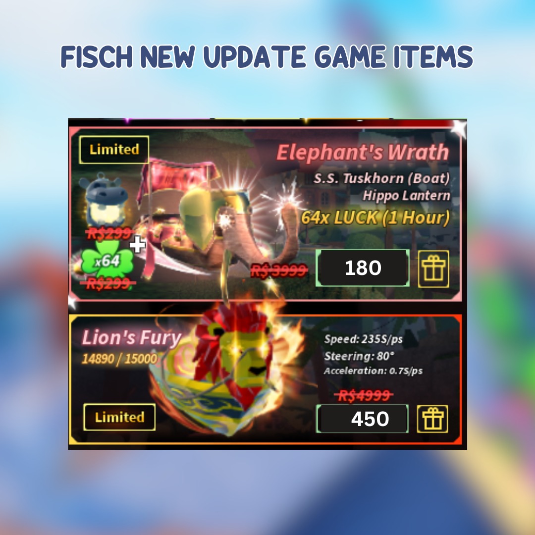 FISCH NEW UPDATE GAME ITEMS FOR SALE, Video Gaming, Video Games, Others ...
