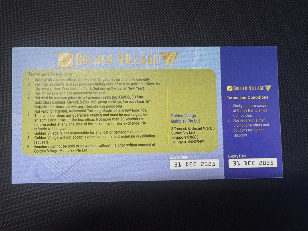 GV Movie, Tickets & Vouchers, Vouchers on Carousell